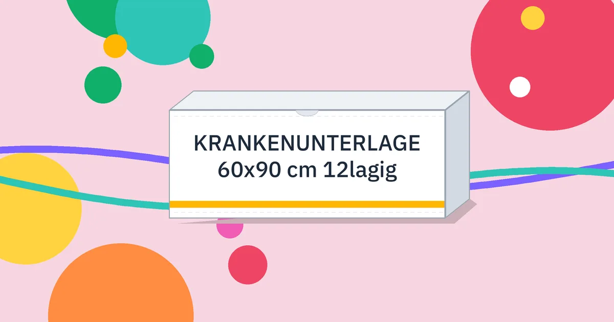Symbolbild: Packung mit der Aufschrift KRANKENUNTERLAGE 60x90 cm 12lagig (PZN 09301803) – Verfügbarkeit und Bezug in Apotheken in Frankfurt am Main