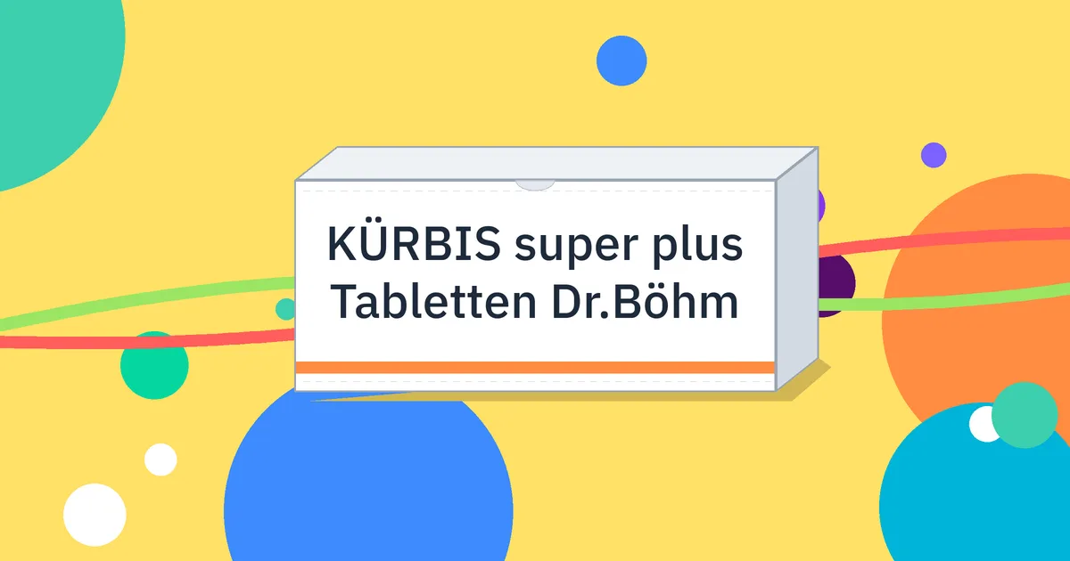 Symbolbild: Packung mit der Aufschrift KÜRBIS super plus Tabletten Dr.Böhm (PZN 04037141) – Verfügbarkeit und Bezug in Apotheken in Frankfurt am Main