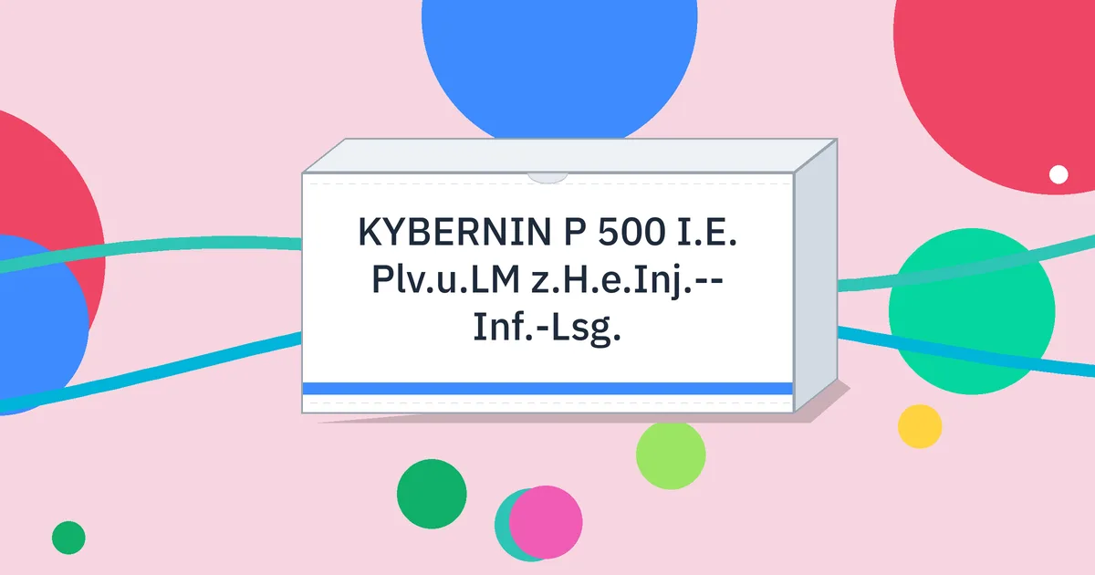 Symbolbild: Packung mit der Aufschrift KYBERNIN P 500 I.E. Plv.u.LM z.H.e.Inj.--Inf.-Lsg. (PZN 03331157) – Verfügbarkeit und Bezug in Apotheken in Frankfurt am Main