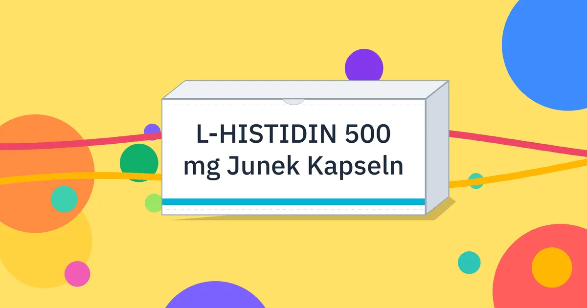 Symbolbild: Packung mit der Aufschrift L-HISTIDIN 500 mg Junek Kapseln (PZN 00133439) – Verfügbarkeit und Bezug in Apotheken in Frankfurt am Main