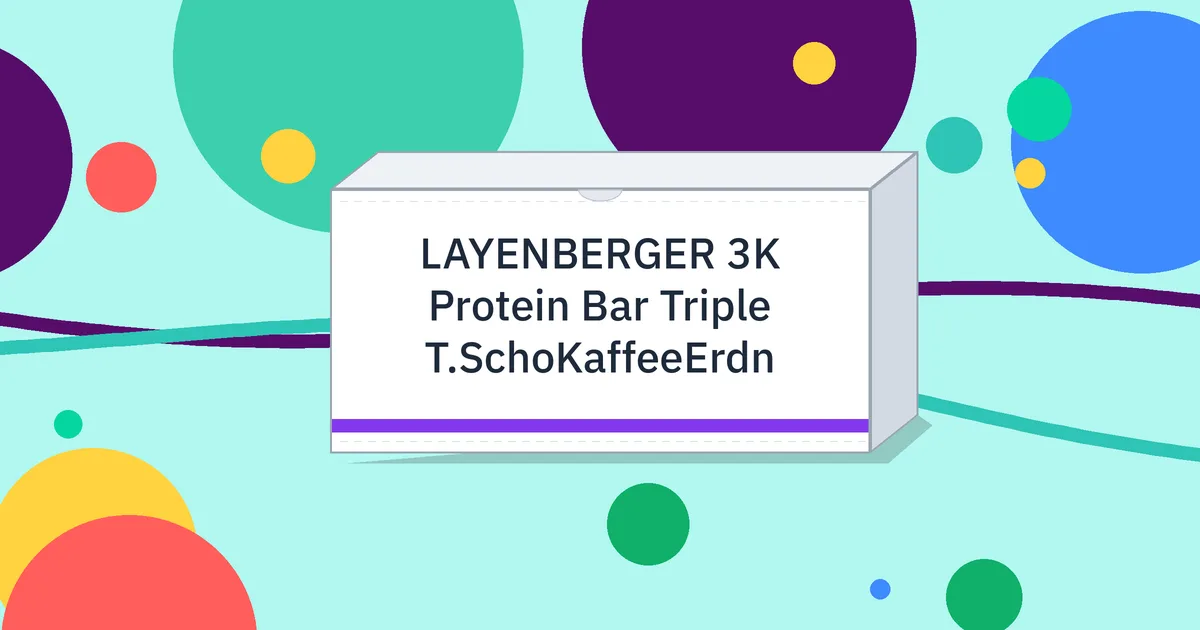 Symbolbild: Packung mit der Aufschrift LAYENBERGER 3K Protein Bar Triple T.SchoKaffeeErdn (PZN 17931406) – Verfügbarkeit und Bezug in Apotheken in Frankfurt am Main
