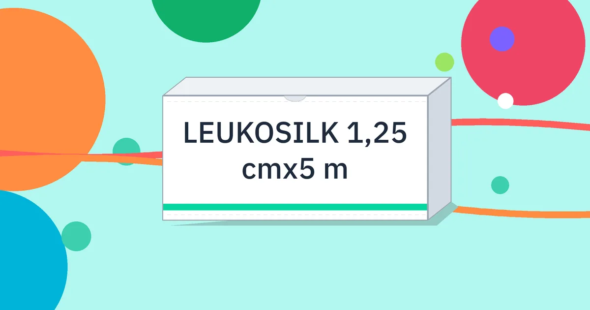 Symbolbild: Packung mit der Aufschrift LEUKOSILK 1,25 cmx5 m (PZN 19799508) – Verfügbarkeit und Bezug in Apotheken in Frankfurt am Main