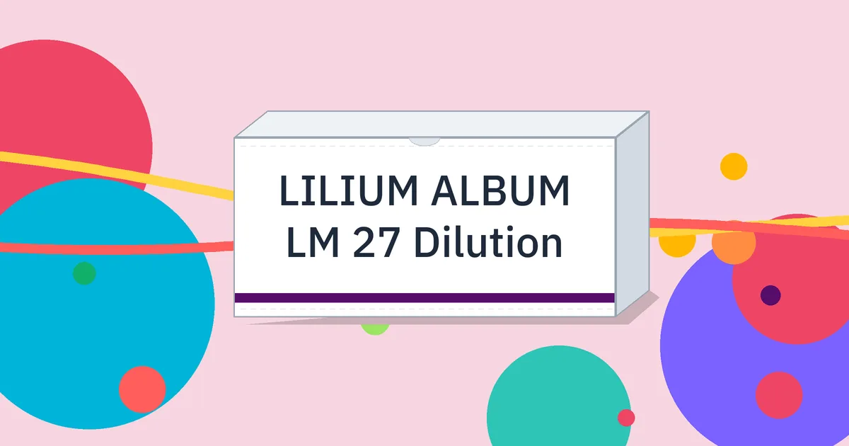 Symbolbild: Packung mit der Aufschrift LILIUM ALBUM LM 27 Dilution (PZN 12930833) – Verfügbarkeit und Bezug in Apotheken in Frankfurt am Main