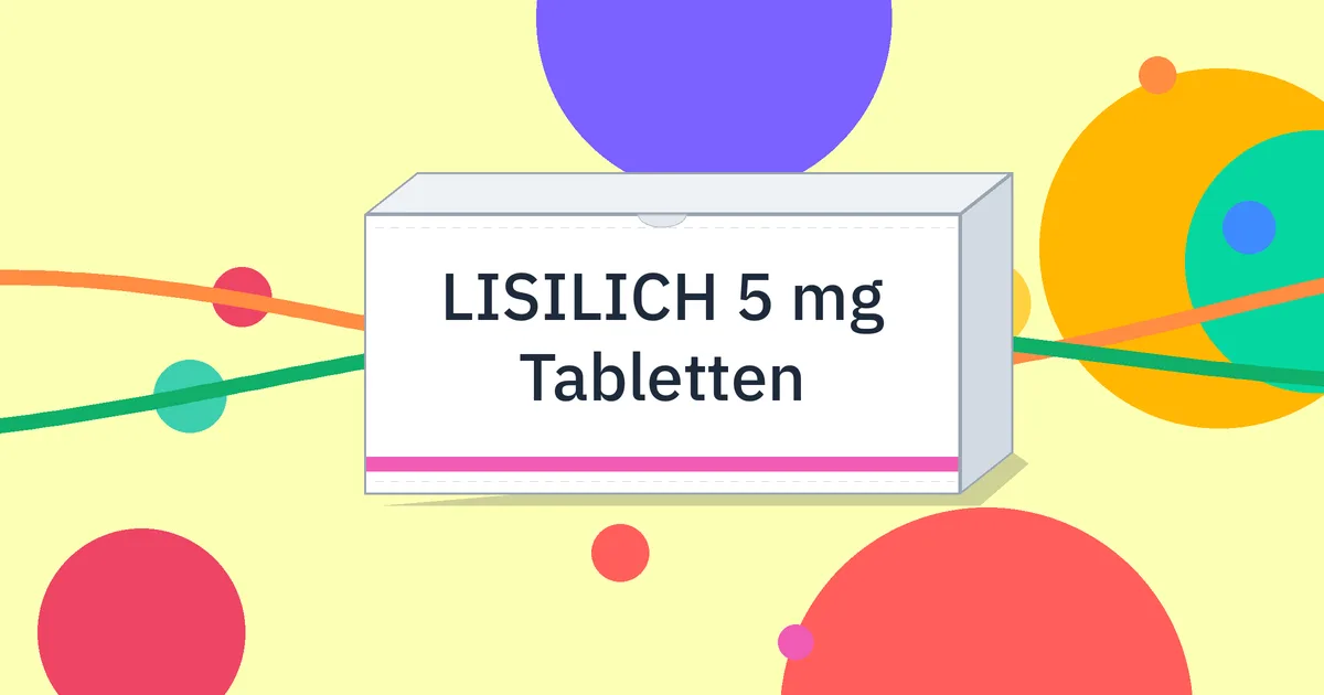 Symbolbild: Packung mit der Aufschrift LISILICH 5 mg Tabletten (PZN 00755678) – Verfügbarkeit und Bezug in Apotheken in Frankfurt am Main