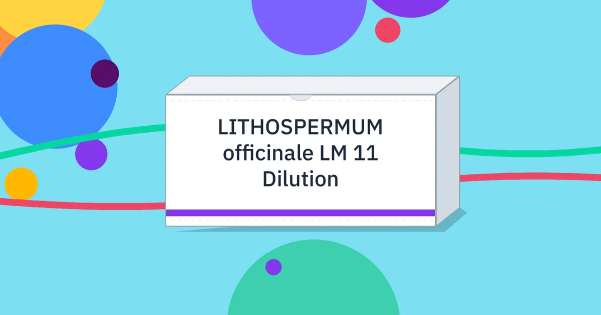 Symbolbild: Packung mit der Aufschrift LITHOSPERMUM officinale LM 11 Dilution (PZN 13531992) – Verfügbarkeit und Bezug in Apotheken in Frankfurt am Main