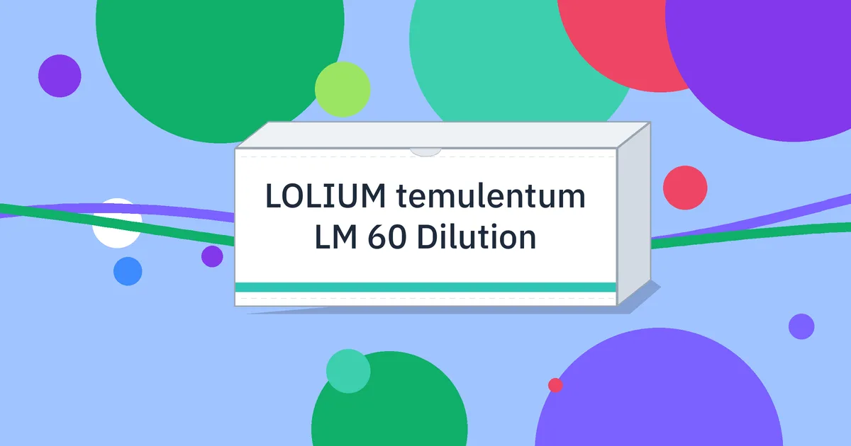 Symbolbild: Packung mit der Aufschrift LOLIUM temulentum LM 60 Dilution (PZN 13535487) – Verfügbarkeit und Bezug in Apotheken in Frankfurt am Main
