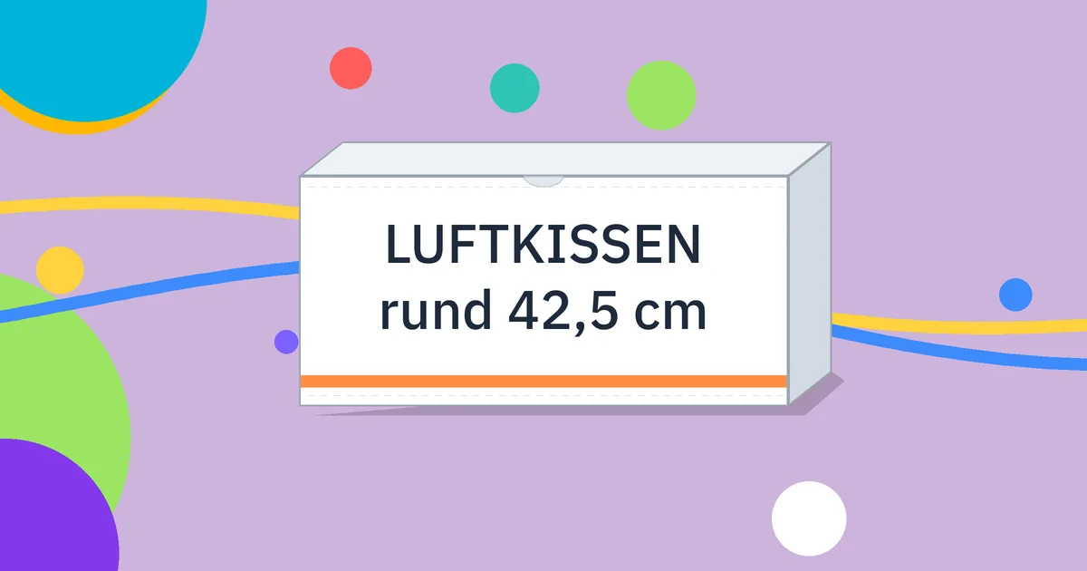 Symbolbild: Packung mit der Aufschrift LUFTKISSEN rund 42,5 cm (PZN 01732366) – Verfügbarkeit und Bezug in Apotheken in Frankfurt am Main