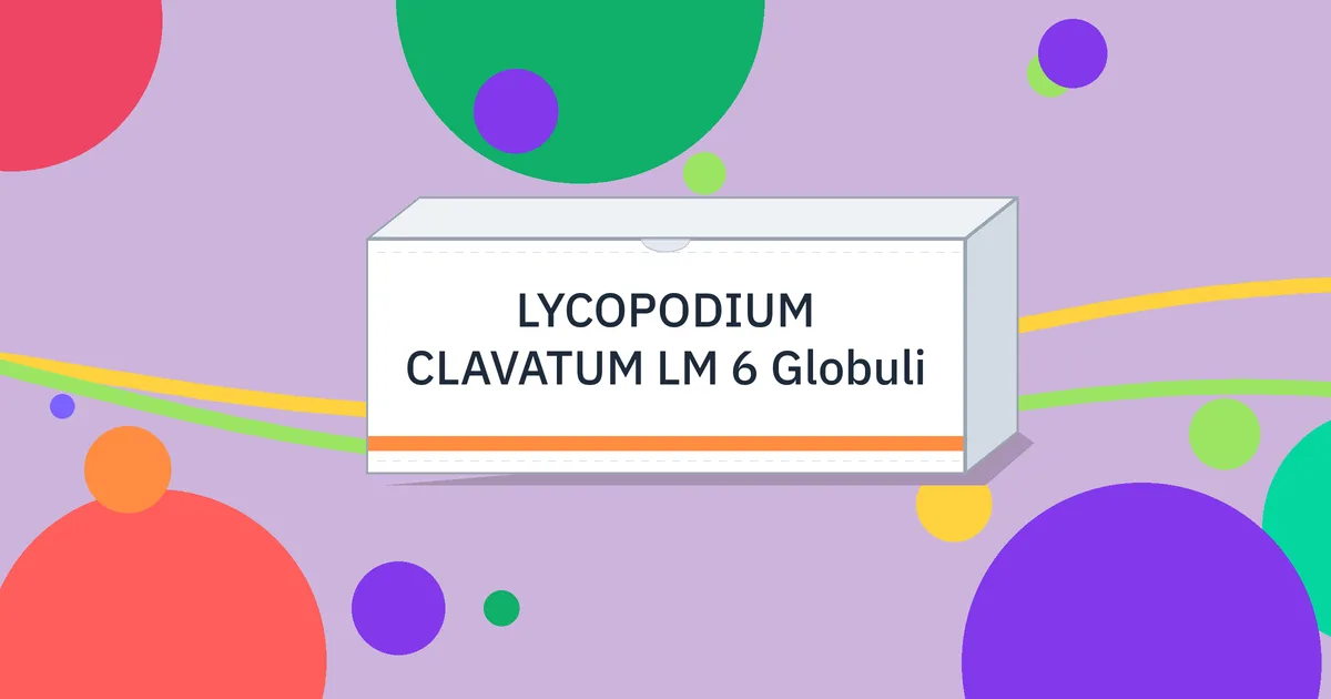 Symbolbild: Packung mit der Aufschrift LYCOPODIUM CLAVATUM LM 6 Globuli (PZN 16163431) – Verfügbarkeit und Bezug in Apotheken in Frankfurt am Main