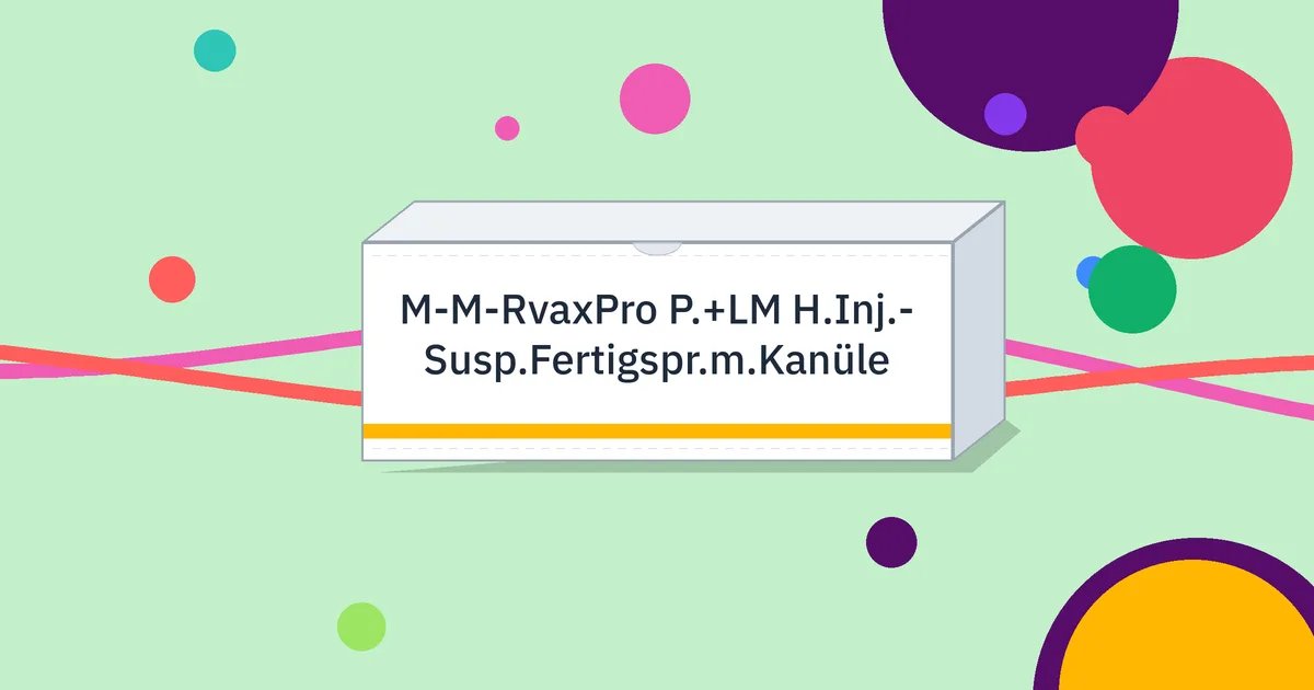 Symbolbild: Packung mit der Aufschrift M-M-RvaxPro P.+LM H.Inj.-Susp.Fertigspr.m.Kanüle (PZN 01138290) – Verfügbarkeit und Bezug in Apotheken in Frankfurt am Main