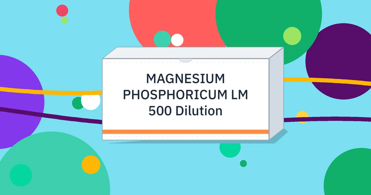 Symbolbild: Packung mit der Aufschrift MAGNESIUM PHOSPHORICUM LM 500 Dilution (PZN 16813449) – Verfügbarkeit und Bezug in Apotheken in Frankfurt am Main
