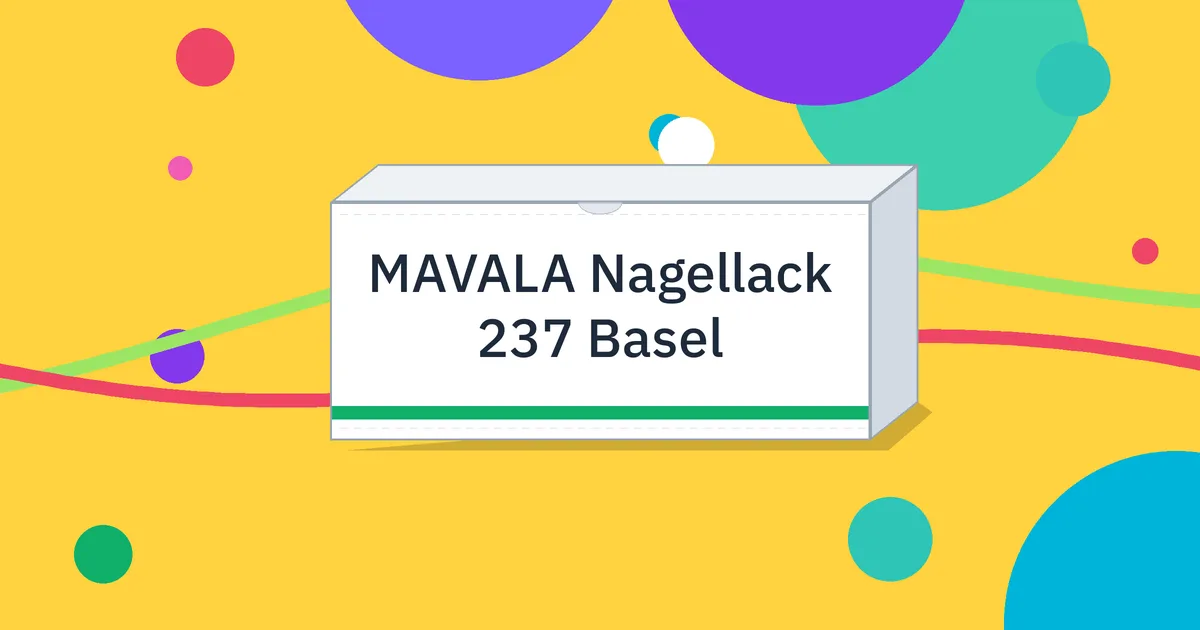Symbolbild: Packung mit der Aufschrift MAVALA Nagellack 237 Basel (PZN 12457383) – Verfügbarkeit und Bezug in Apotheken in Frankfurt am Main