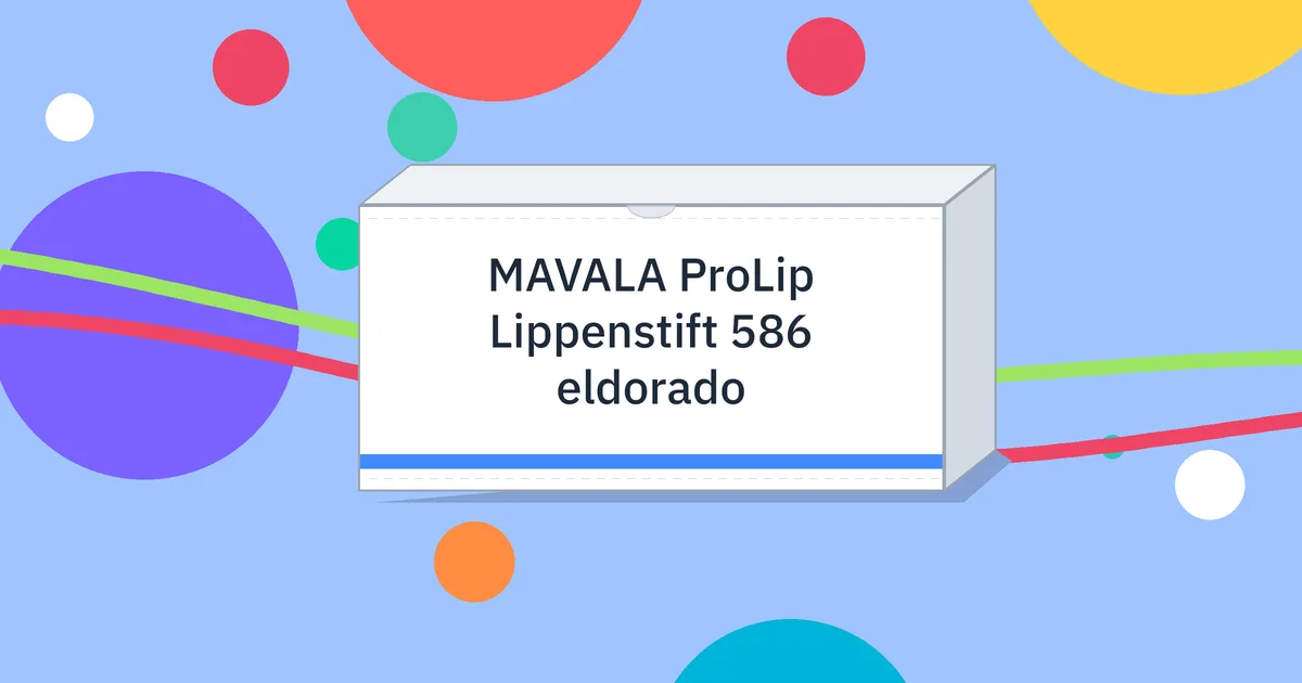 Symbolbild: Packung mit der Aufschrift MAVALA ProLip Lippenstift 586 eldorado (PZN 14437982) – Verfügbarkeit und Bezug in Apotheken in Frankfurt am Main