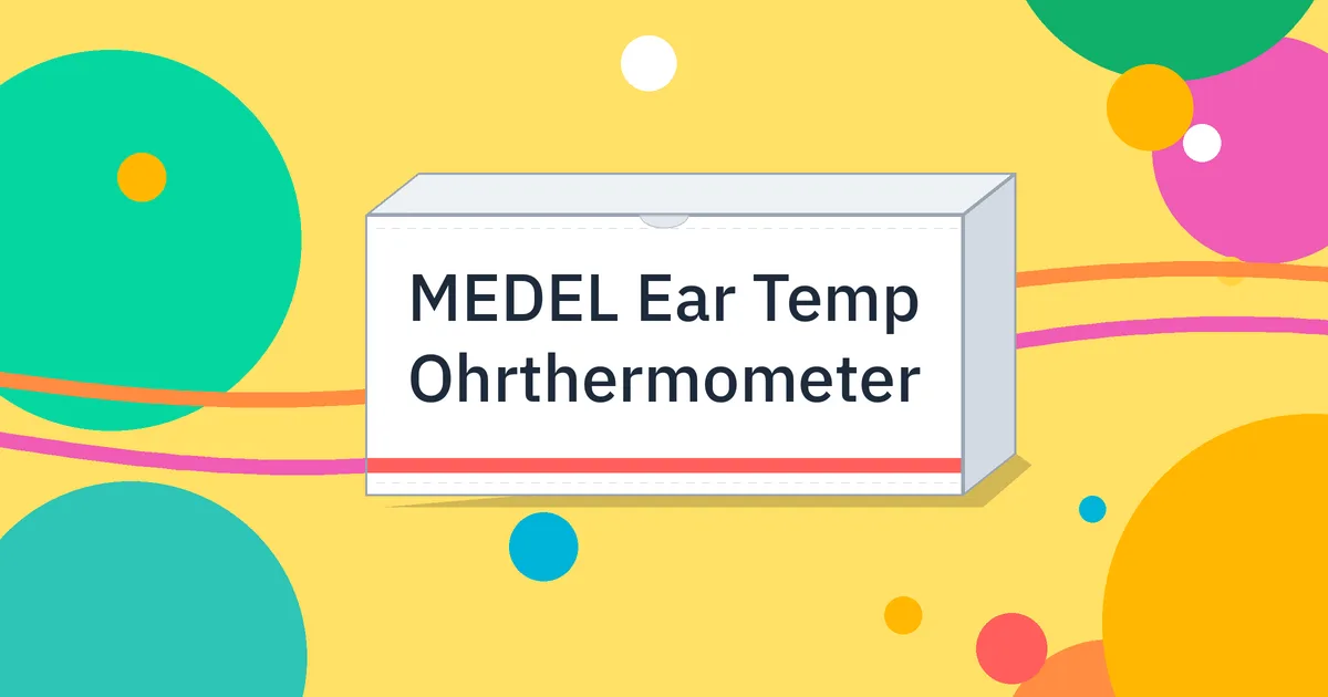 Symbolbild: Packung mit der Aufschrift MEDEL Ear Temp Ohrthermometer (PZN 18734429) – Verfügbarkeit und Bezug in Apotheken in Frankfurt am Main