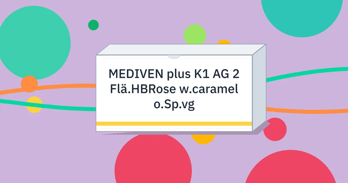 Symbolbild: Packung mit der Aufschrift MEDIVEN plus K1 AG 2 Flä.HBRose w.caramel o.Sp.vg (PZN 15914450) – Verfügbarkeit und Bezug in Apotheken in Frankfurt am Main