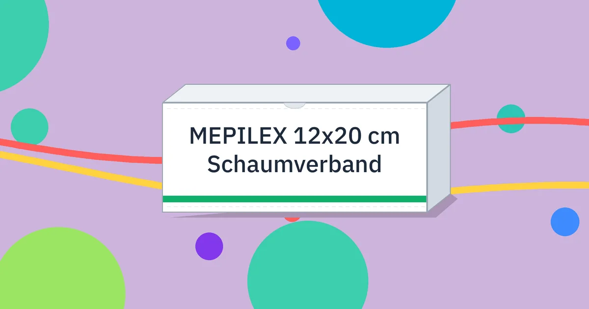 Symbolbild: Packung mit der Aufschrift MEPILEX 12x20 cm Schaumverband (PZN 13835918) – Verfügbarkeit und Bezug in Apotheken in Frankfurt am Main