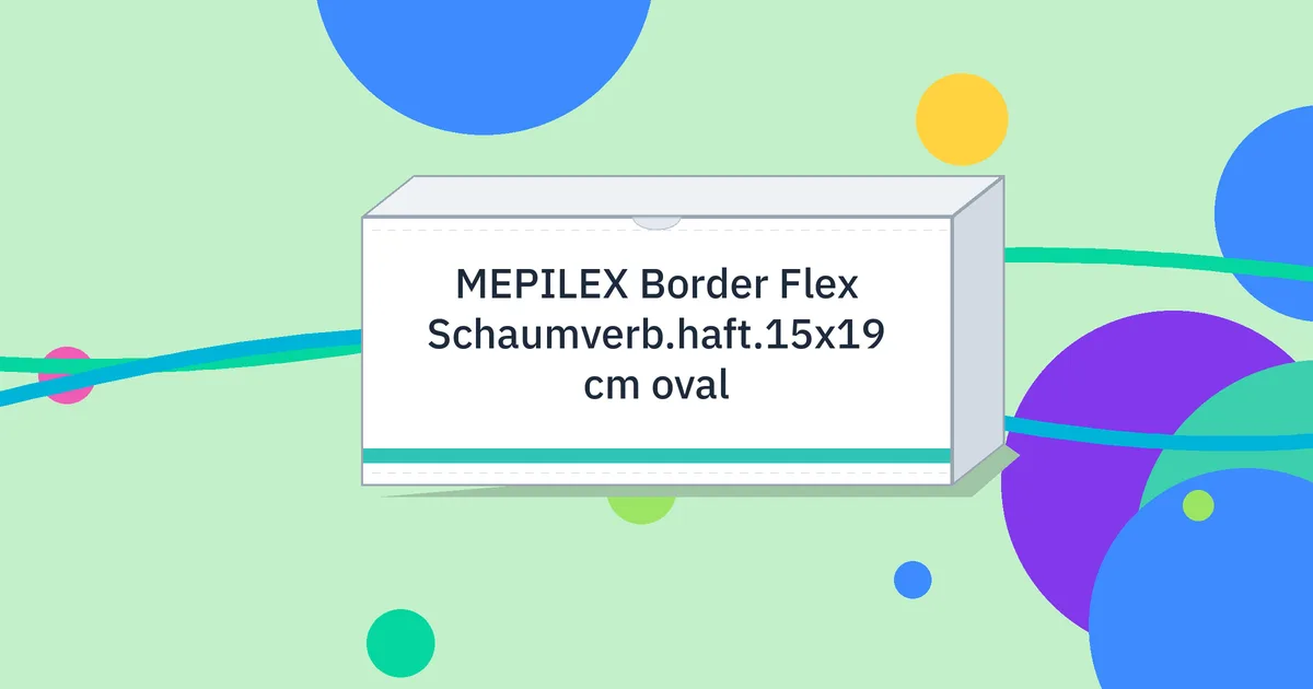 Symbolbild: Packung mit der Aufschrift MEPILEX Border Flex Schaumverb.haft.15x19 cm oval (PZN 20171005) – Verfügbarkeit und Bezug in Apotheken in Frankfurt am Main