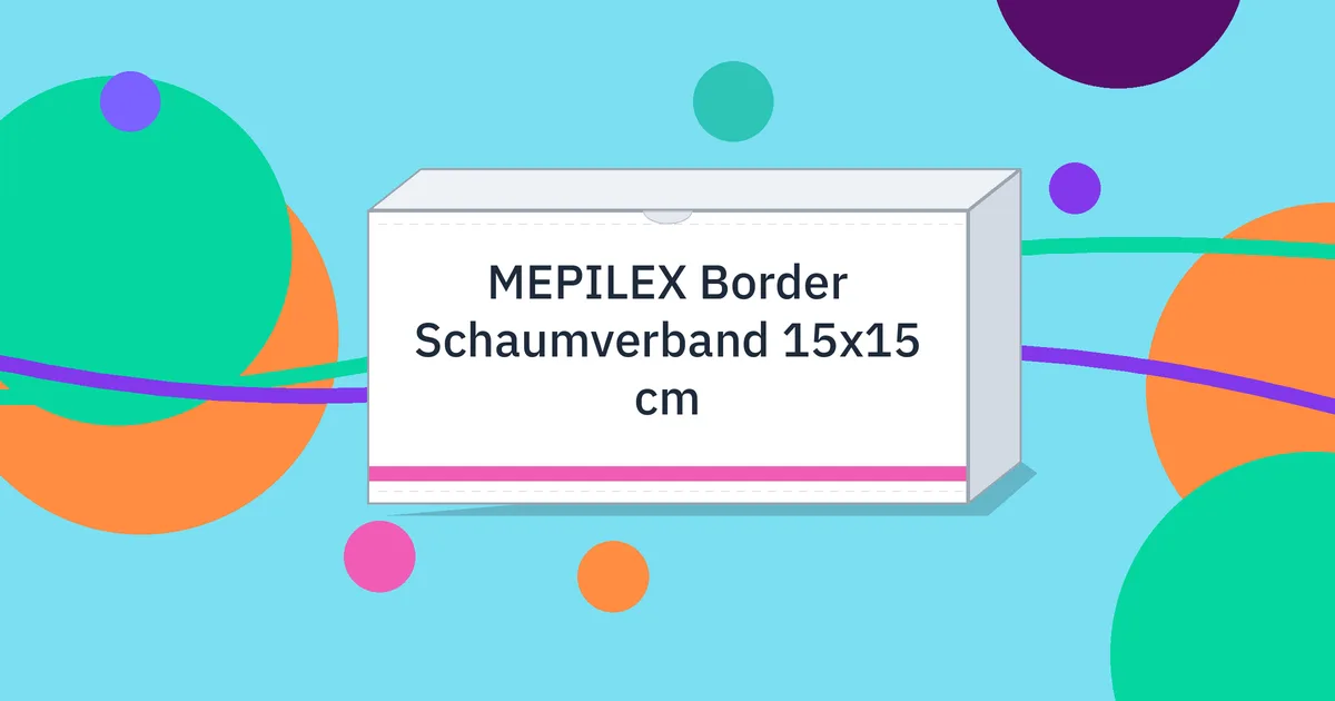 Symbolbild: Packung mit der Aufschrift MEPILEX Border Schaumverband 15x15 cm (PZN 10264183) – Verfügbarkeit und Bezug in Apotheken in Frankfurt am Main