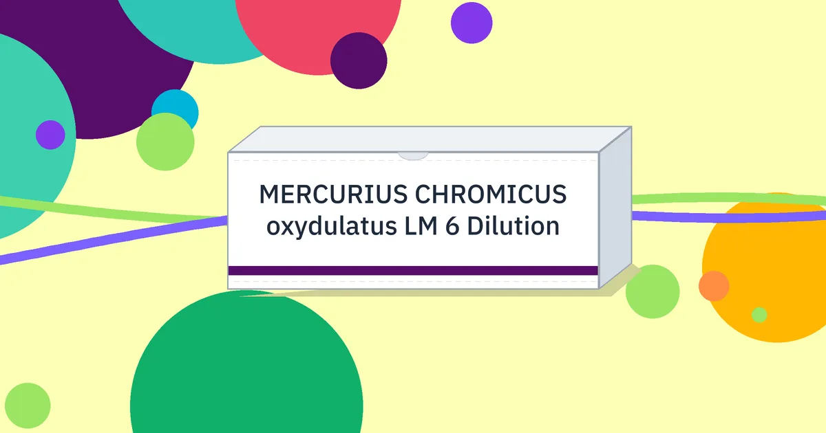 Symbolbild: Packung mit der Aufschrift MERCURIUS CHROMICUS oxydulatus LM 6 Dilution (PZN 12949413) – Verfügbarkeit und Bezug in Apotheken in Frankfurt am Main