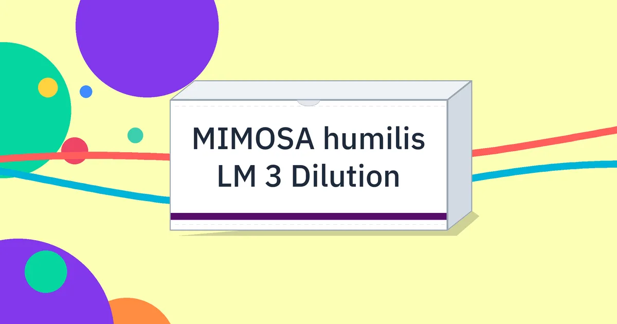 Symbolbild: Packung mit der Aufschrift MIMOSA humilis LM 3 Dilution (PZN 13608312) – Verfügbarkeit und Bezug in Apotheken in Frankfurt am Main