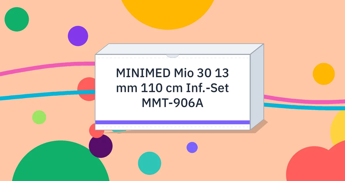 Symbolbild: Packung mit der Aufschrift MINIMED Mio 30 13 mm 110 cm Inf.-Set MMT-906A (PZN 16333198) – Verfügbarkeit und Bezug in Apotheken in Frankfurt am Main
