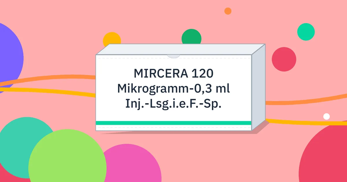 Symbolbild: Packung mit der Aufschrift MIRCERA 120 Mikrogramm-0,3 ml Inj.-Lsg.i.e.F.-Sp. (PZN 09234248) – Verfügbarkeit und Bezug in Apotheken in Frankfurt am Main