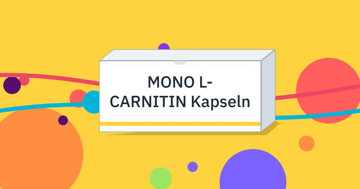 Symbolbild: Packung mit der Aufschrift MONO L-CARNITIN Kapseln (PZN 18833930) – Verfügbarkeit und Bezug in Apotheken in Frankfurt am Main