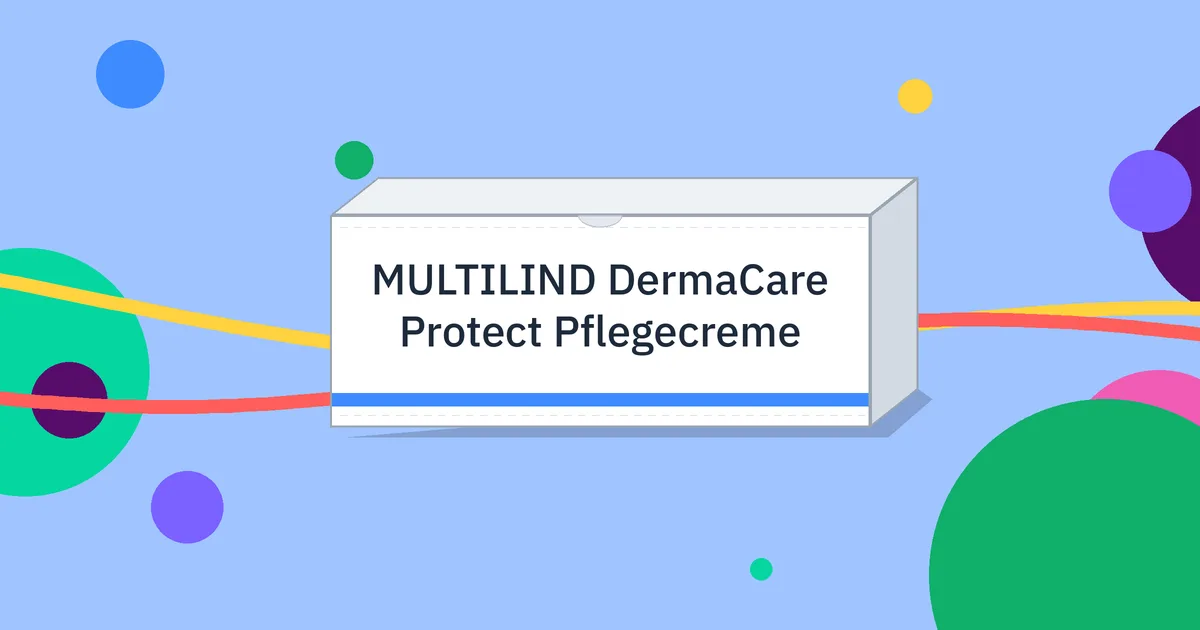 Symbolbild: Packung mit der Aufschrift MULTILIND DermaCare Protect Pflegecreme (PZN 16144528) – Verfügbarkeit und Bezug in Apotheken in Frankfurt am Main