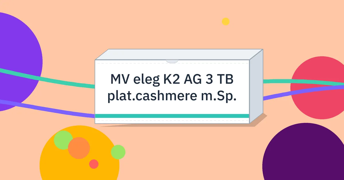 Symbolbild: Packung mit der Aufschrift MV eleg K2 AG 3 TB plat.cashmere m.Sp. (PZN 14677166) – Verfügbarkeit und Bezug in Apotheken in Frankfurt am Main