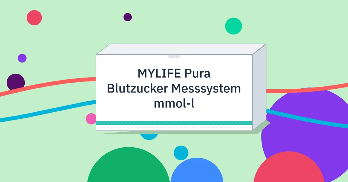 Symbolbild: Packung mit der Aufschrift MYLIFE Pura Blutzucker Messsystem mmol-l (PZN 20374240) – Verfügbarkeit und Bezug in Apotheken in Frankfurt am Main