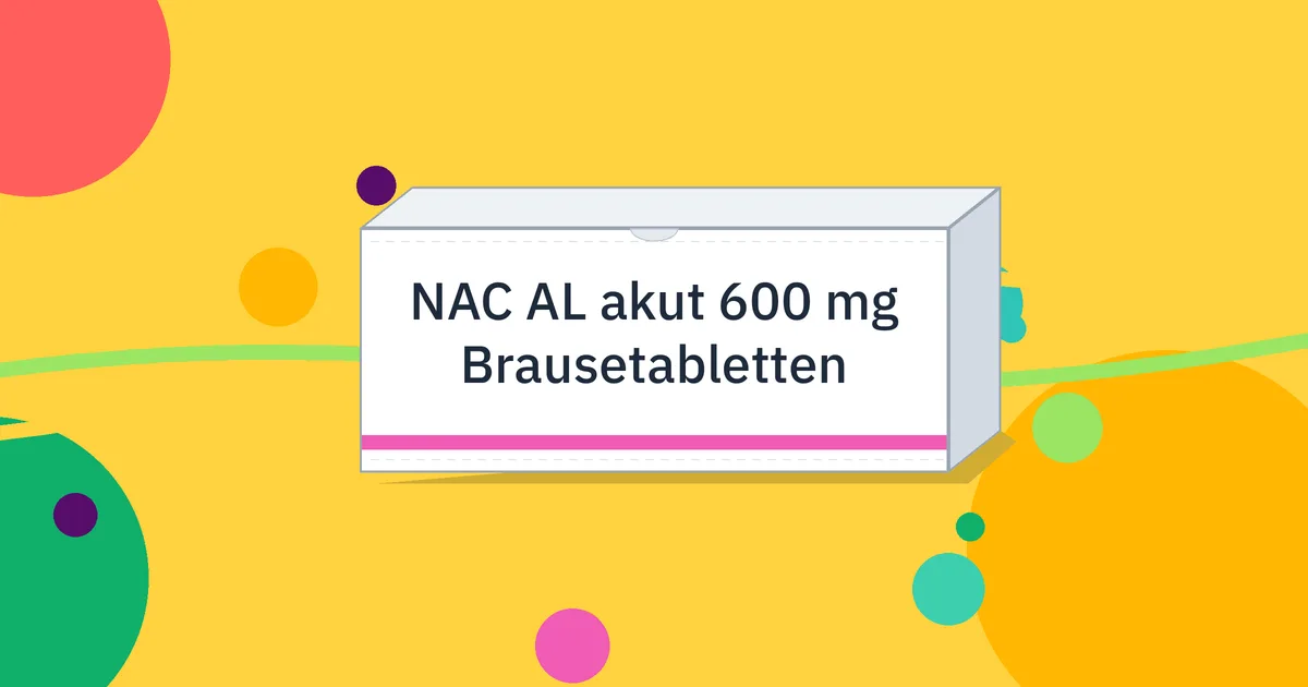 Symbolbild: Packung mit der Aufschrift NAC AL akut 600 mg Brausetabletten (PZN 00724790) – Verfügbarkeit und Bezug in Apotheken in Frankfurt am Main