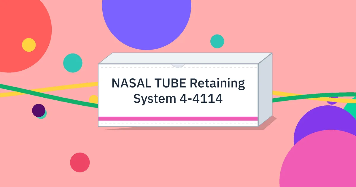Symbolbild: Packung mit der Aufschrift NASAL TUBE Retaining System 4-4114 (PZN 14344826) – Verfügbarkeit und Bezug in Apotheken in Frankfurt am Main