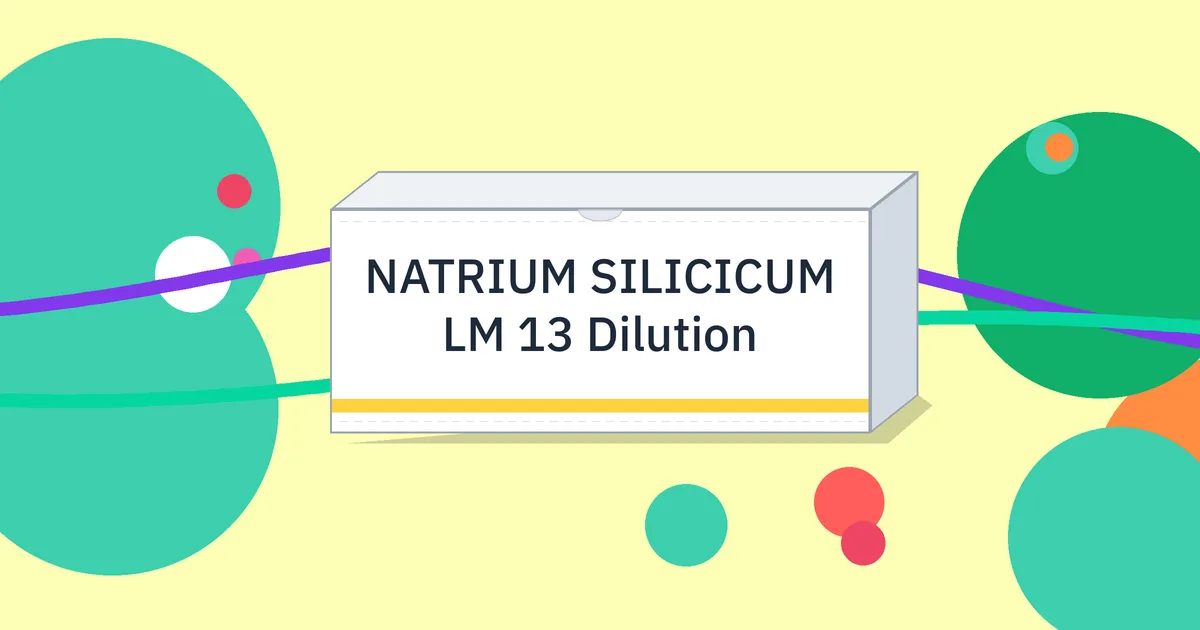 Symbolbild: Packung mit der Aufschrift NATRIUM SILICICUM LM 13 Dilution (PZN 12966848) – Verfügbarkeit und Bezug in Apotheken in Frankfurt am Main