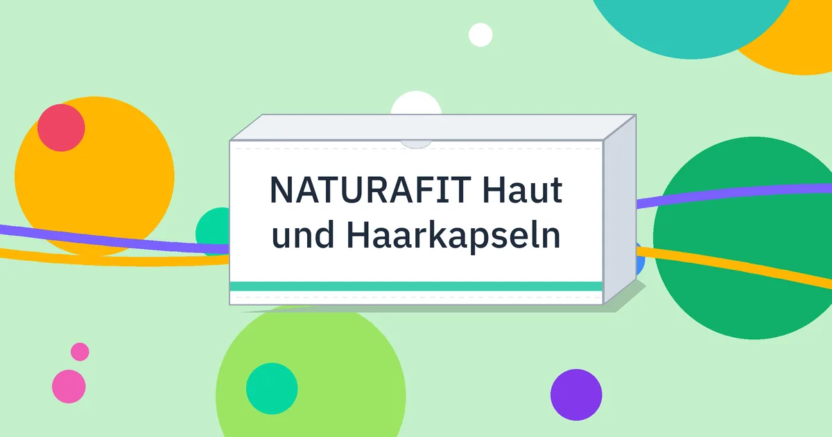 Symbolbild: Packung mit der Aufschrift NATURAFIT Haut und Haarkapseln (PZN 07591599) – Verfügbarkeit und Bezug in Apotheken in Frankfurt am Main