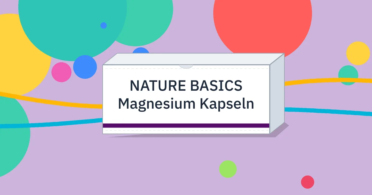 Symbolbild: Packung mit der Aufschrift NATURE BASICS Magnesium Kapseln (PZN 17613882) – Verfügbarkeit und Bezug in Apotheken in Frankfurt am Main
