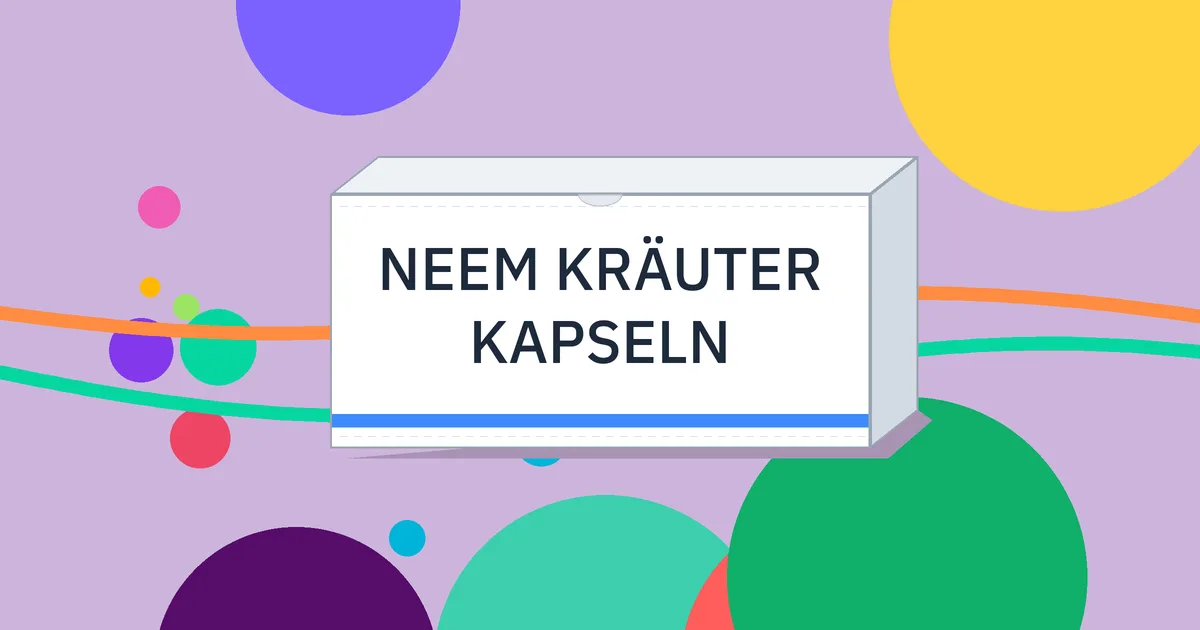 Symbolbild: Packung mit der Aufschrift NEEM KRÄUTER KAPSELN (PZN 15640484) – Verfügbarkeit und Bezug in Apotheken in Frankfurt am Main