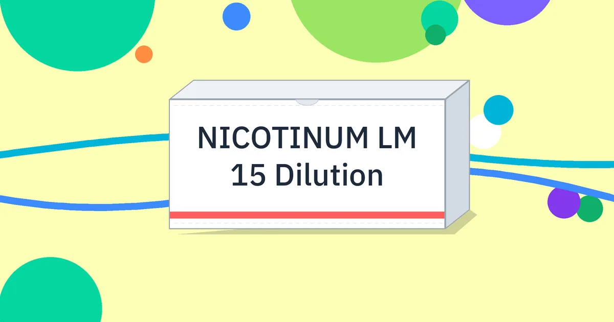 Symbolbild: Packung mit der Aufschrift NICOTINUM LM 15 Dilution (PZN 12969114) – Verfügbarkeit und Bezug in Apotheken in Frankfurt am Main