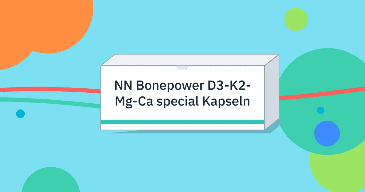 Symbolbild: Packung mit der Aufschrift NN Bonepower D3-K2-Mg-Ca special Kapseln (PZN 15322100) – Verfügbarkeit und Bezug in Apotheken in Frankfurt am Main