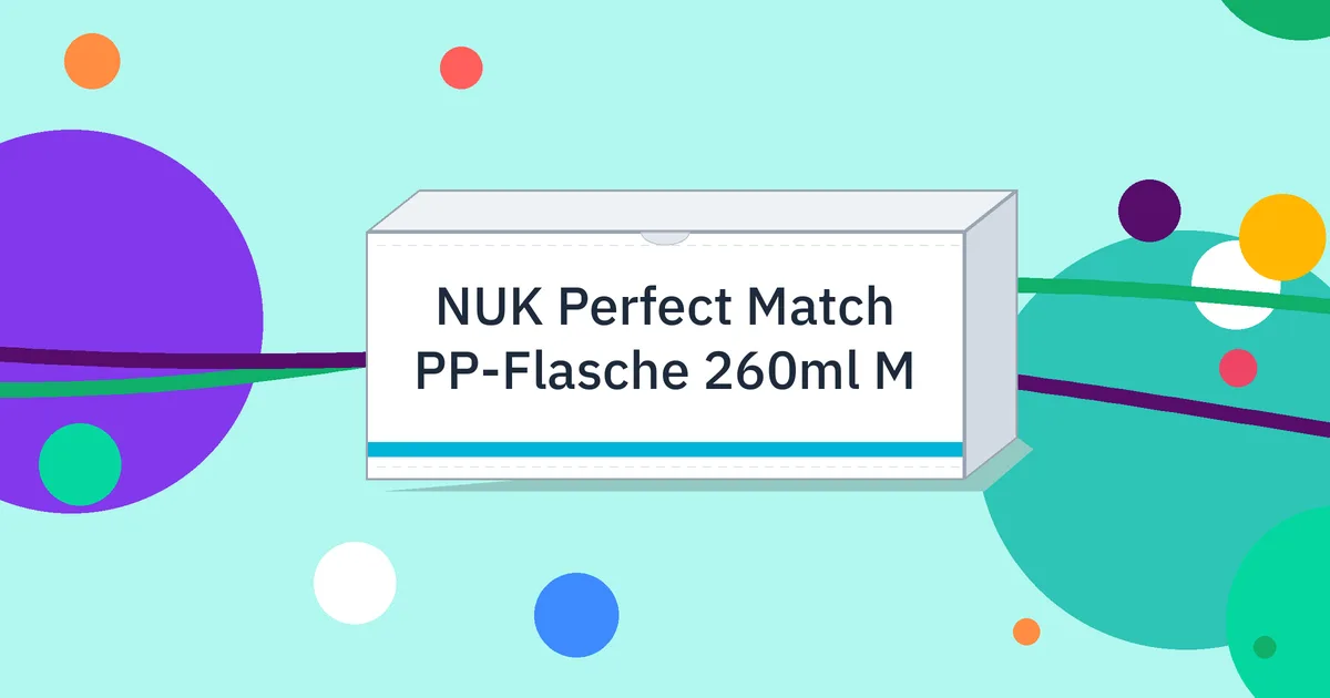 Symbolbild: Packung mit der Aufschrift NUK Perfect Match PP-Flasche 260ml M (PZN 18781475) – Verfügbarkeit und Bezug in Apotheken in Frankfurt am Main