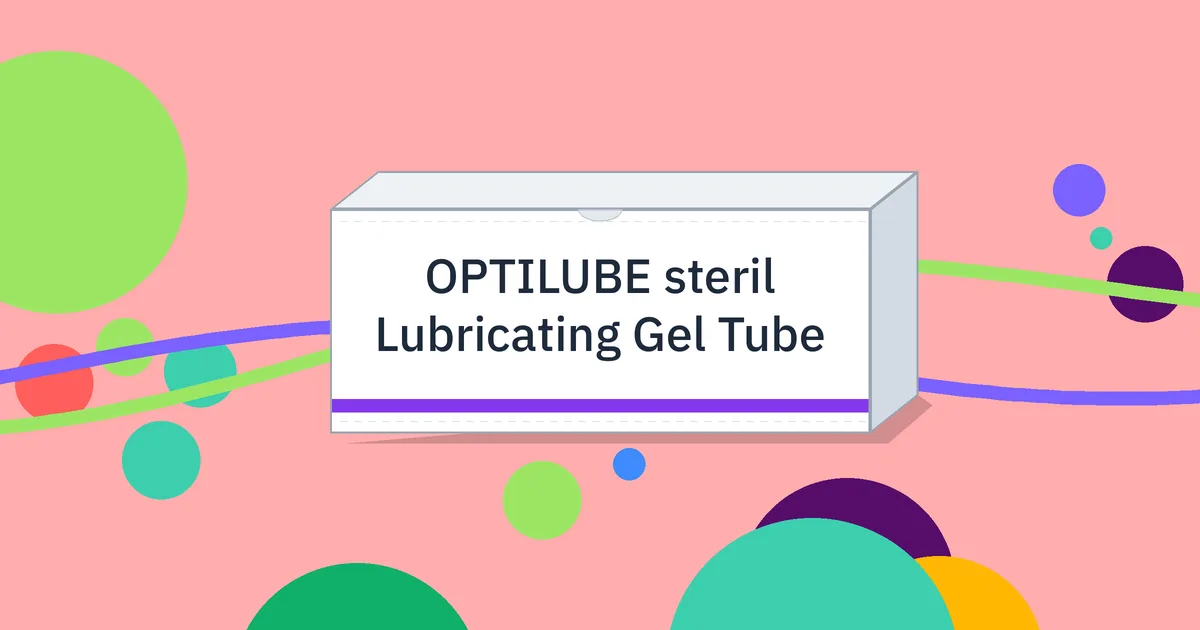 Symbolbild: Packung mit der Aufschrift OPTILUBE steril Lubricating Gel Tube (PZN 14189923) – Verfügbarkeit und Bezug in Apotheken in Frankfurt am Main