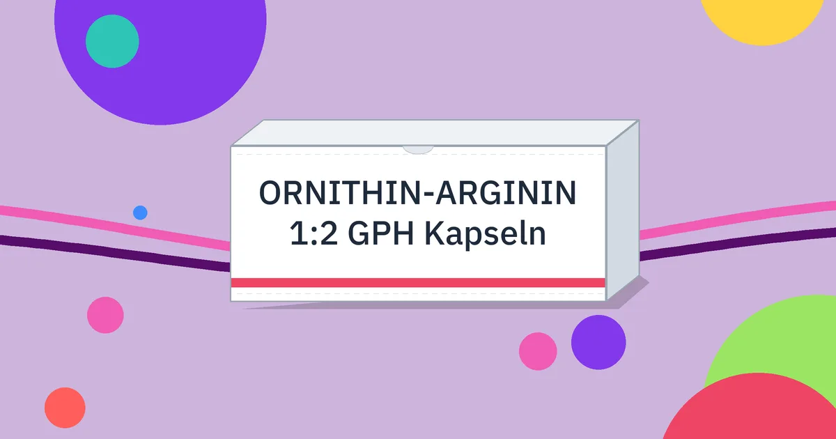 Symbolbild: Packung mit der Aufschrift ORNITHIN-ARGININ 1:2 GPH Kapseln (PZN 00948874) – Verfügbarkeit und Bezug in Apotheken in Frankfurt am Main