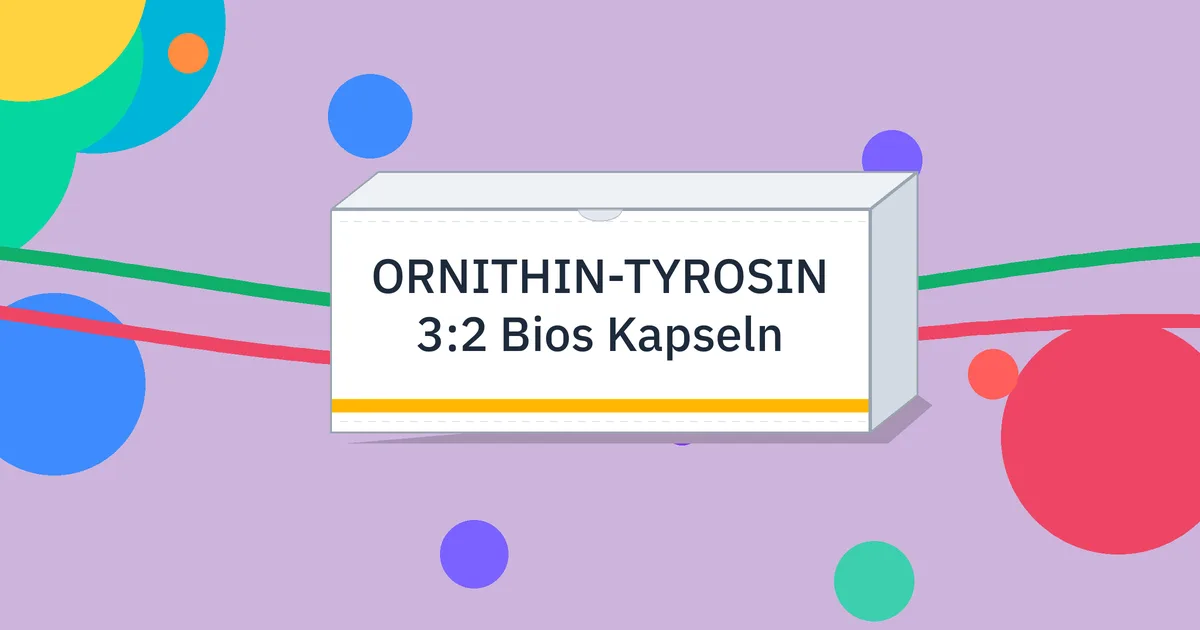 Symbolbild: Packung mit der Aufschrift ORNITHIN-TYROSIN 3:2 Bios Kapseln (PZN 10523259) – Verfügbarkeit und Bezug in Apotheken in Frankfurt am Main