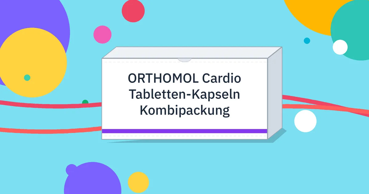 Symbolbild: Packung mit der Aufschrift ORTHOMOL Cardio Tabletten-Kapseln Kombipackung (PZN 10225409) – Verfügbarkeit und Bezug in Apotheken in Frankfurt am Main