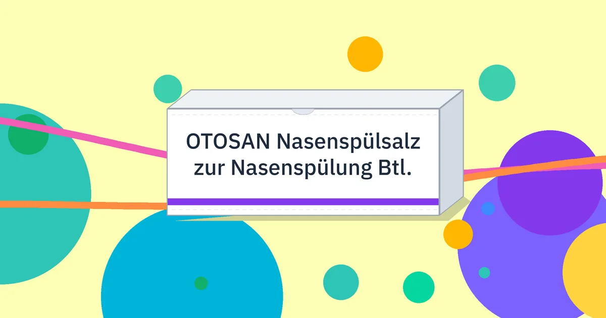 Symbolbild: Packung mit der Aufschrift OTOSAN Nasenspülsalz zur Nasenspülung Btl. (PZN 19058769) – Verfügbarkeit und Bezug in Apotheken in Frankfurt am Main