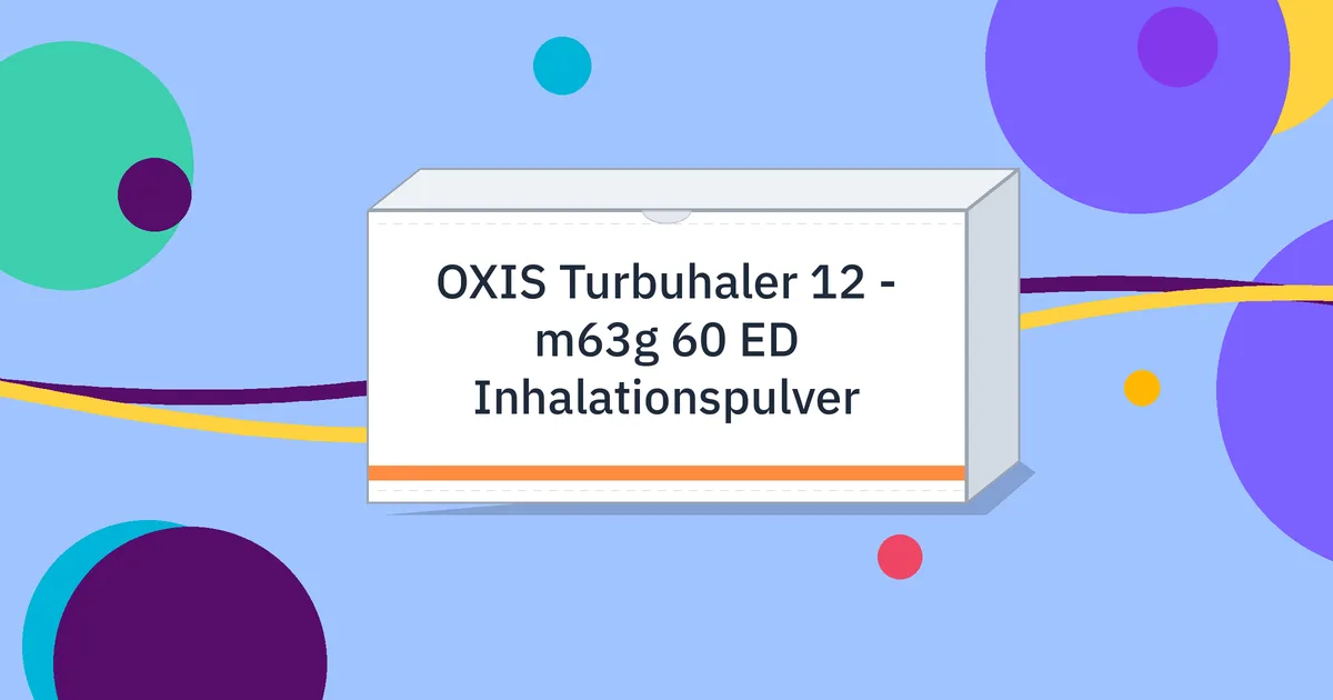 Symbolbild: Packung mit der Aufschrift OXIS Turbuhaler 12 -m63g 60 ED Inhalationspulver (PZN 02147003) – Verfügbarkeit und Bezug in Apotheken in Frankfurt am Main