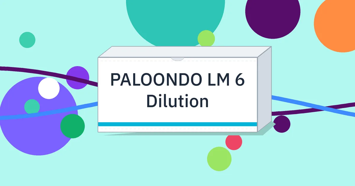 Symbolbild: Packung mit der Aufschrift PALOONDO LM 6 Dilution (PZN 13630240) – Verfügbarkeit und Bezug in Apotheken in Frankfurt am Main