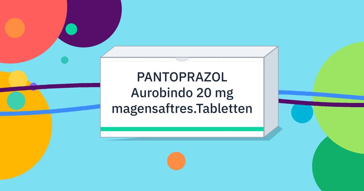 Symbolbild: Packung mit der Aufschrift PANTOPRAZOL Aurobindo 20 mg magensaftres.Tabletten (PZN 11100696) – Verfügbarkeit und Bezug in Apotheken in Frankfurt am Main