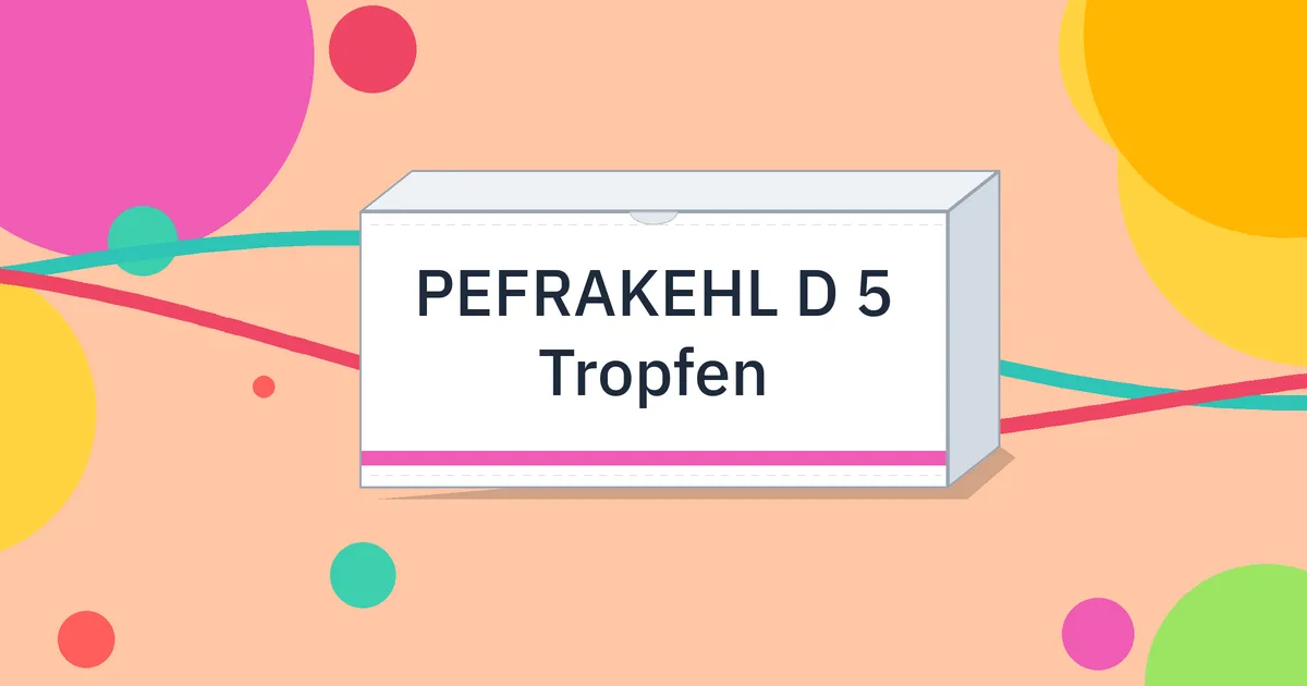 Symbolbild: Packung mit der Aufschrift PEFRAKEHL D 5 Tropfen (PZN 03206989) – Verfügbarkeit und Bezug in Apotheken in Frankfurt am Main