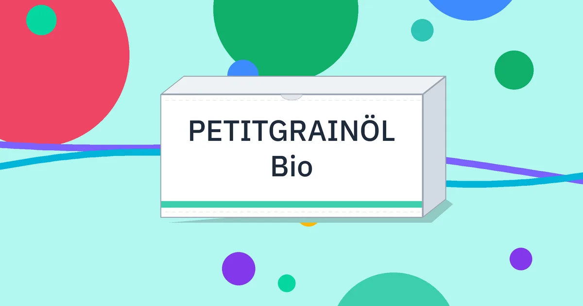 Symbolbild: Packung mit der Aufschrift PETITGRAINÖL Bio (PZN 11283194) – Verfügbarkeit und Bezug in Apotheken in Frankfurt am Main