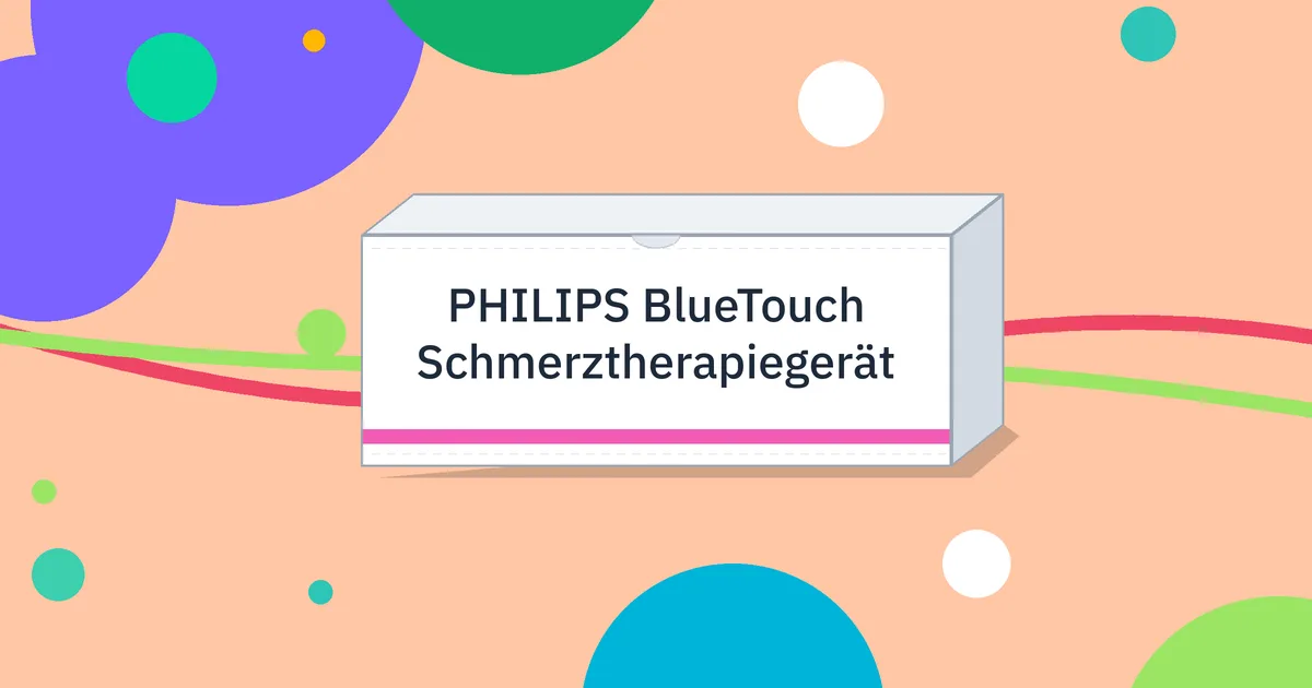 Symbolbild: Packung mit der Aufschrift PHILIPS BlueTouch Schmerztherapiegerät (PZN 03551290) – Verfügbarkeit und Bezug in Apotheken in Frankfurt am Main