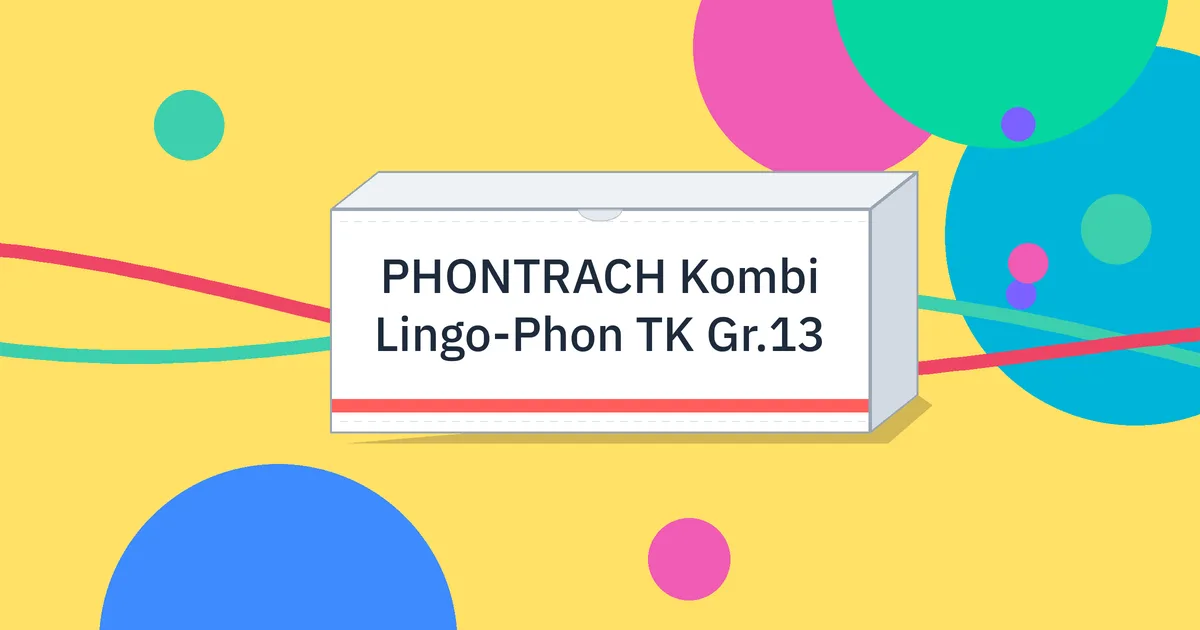 Symbolbild: Packung mit der Aufschrift PHONTRACH Kombi Lingo-Phon TK Gr.13 (PZN 19532099) – Verfügbarkeit und Bezug in Apotheken in Frankfurt am Main